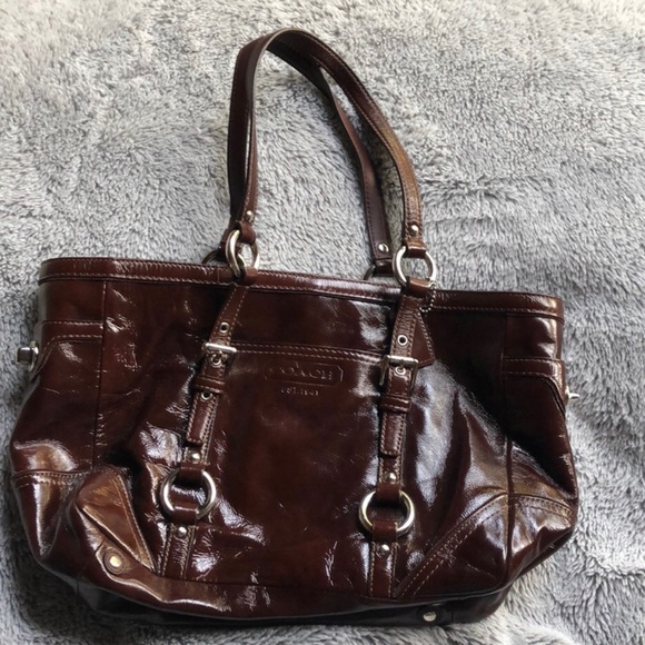 Coach | Bags | Coach Medium Sized Brown Leather Tote Bag | Poshmark